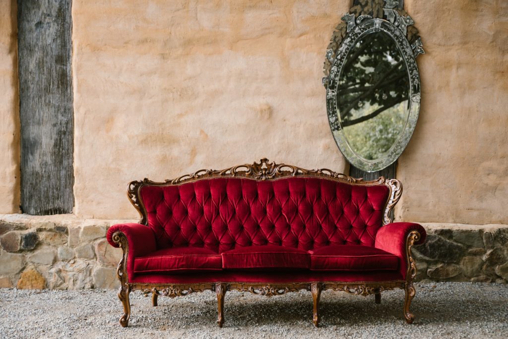 Ruby Red Vintage 3 Piece Suite - A Day to Remember Event Hire