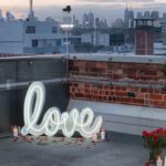Freestanding Love Neon Script Sign - A Day to Remember Event Hire