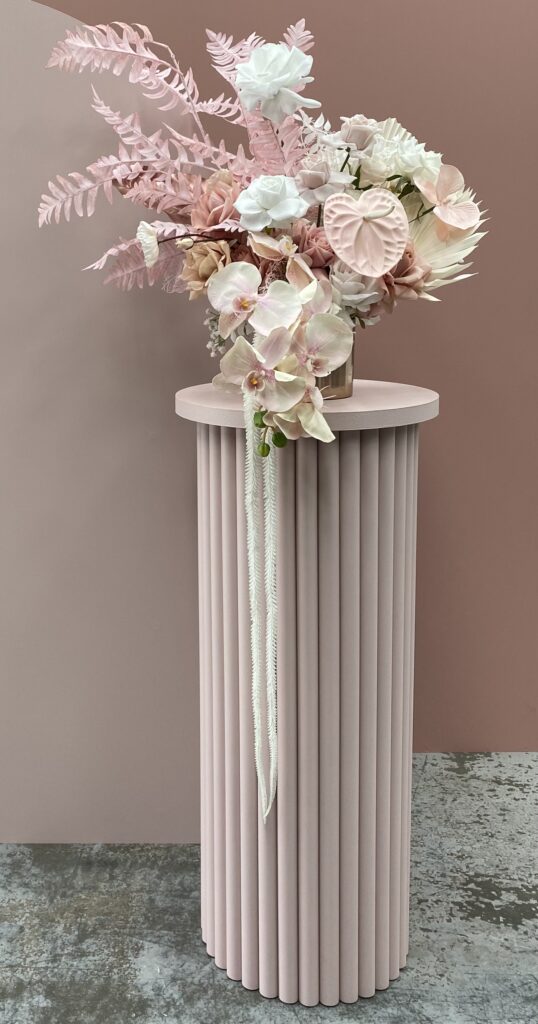 Ripple Plinth | Blushing Ripple Plinth - A Day to Remember Event Hire