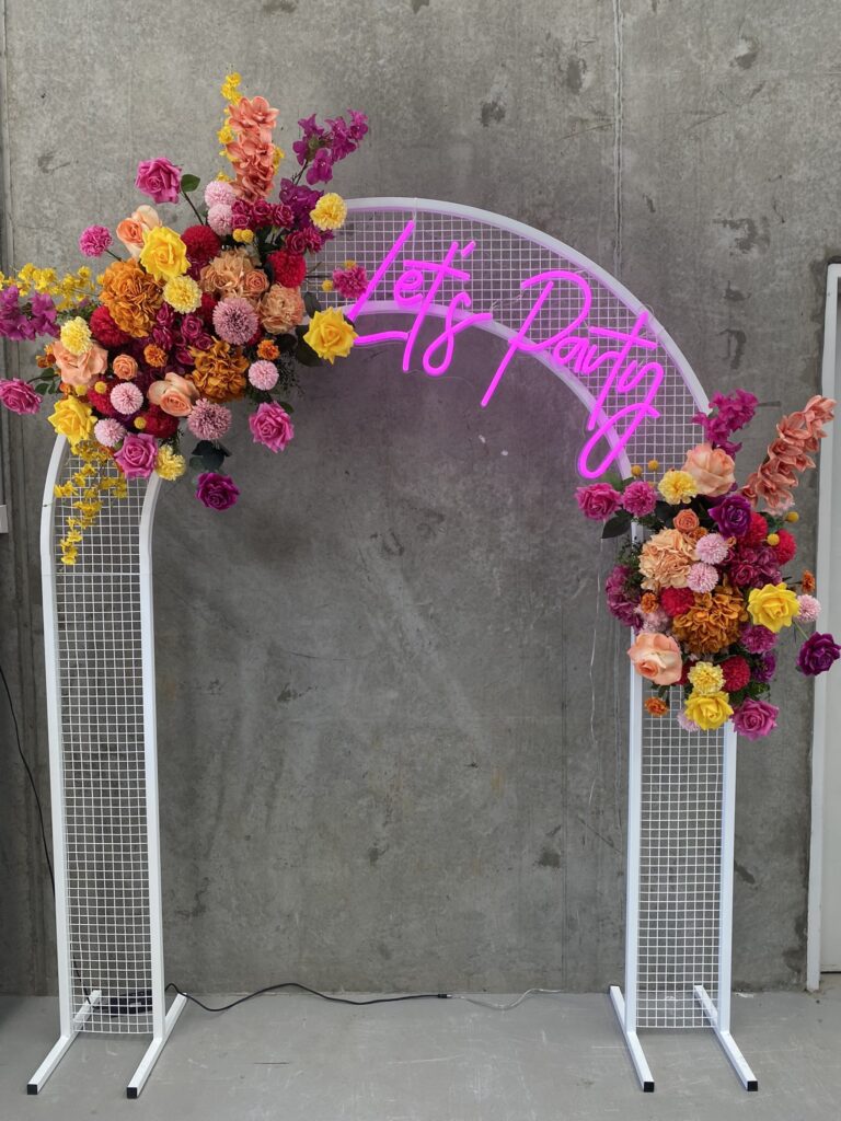 Arbor's and Backdrops | Boho Mesh Arch and Neon Package* - A Day to ...