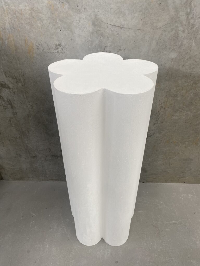 Ripple Plinth | Flower Plinth White Textured - A Day to Remember Event Hire