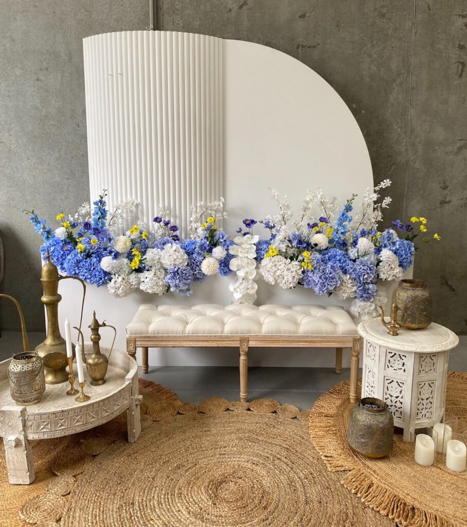 Arbor's and Backdrops | Santorini with Bench Backdrop Package 2 - A Day ...